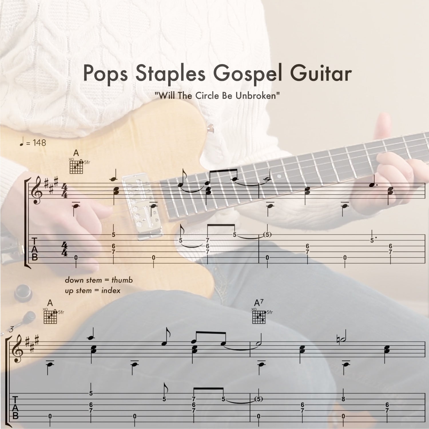 Pops Staples "Will The Circle Be Unbroken" - Eric Haugen Guitar